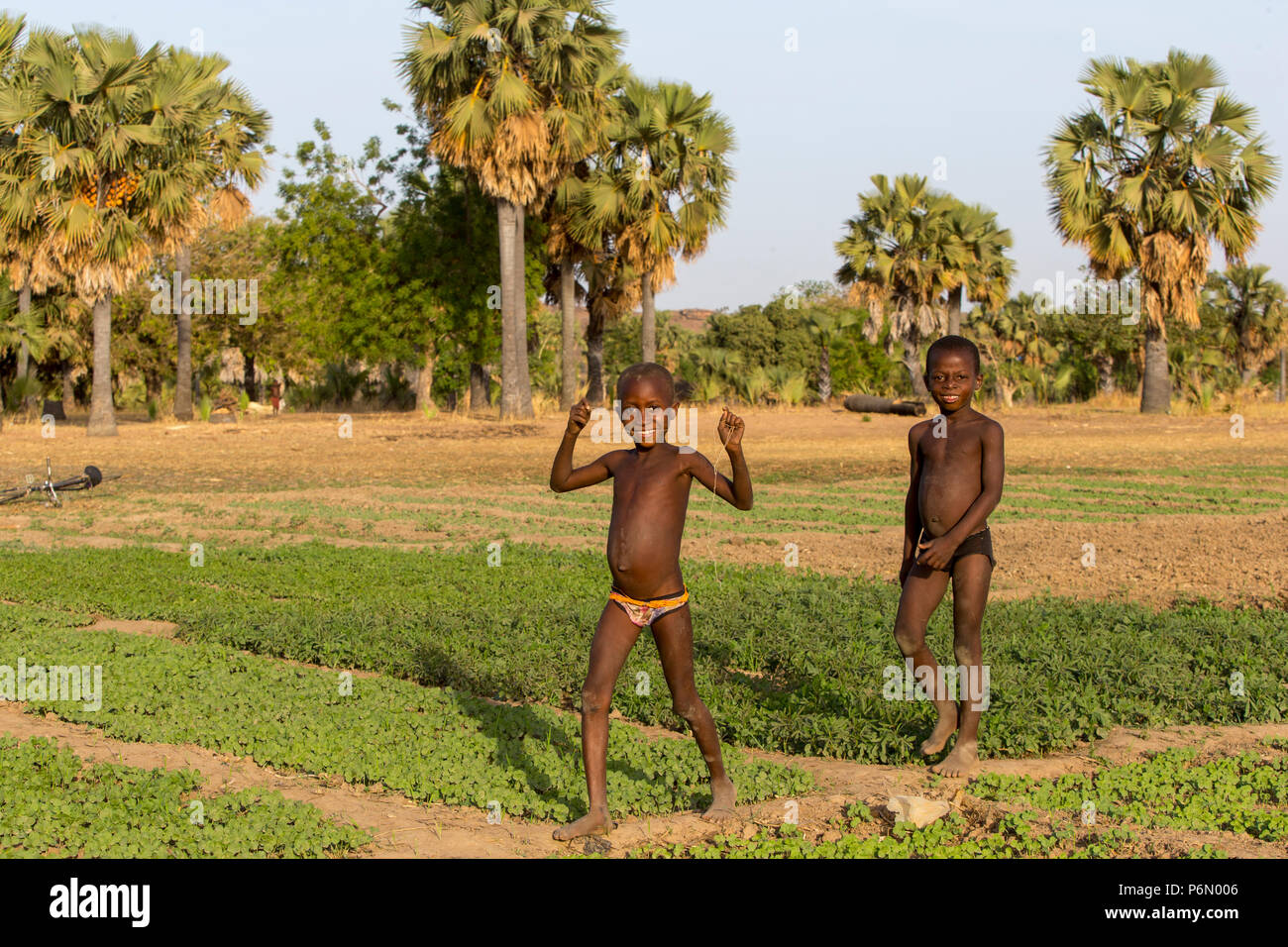 Togolese children in a field in Karsome, Togo Stock Photo - Alamy