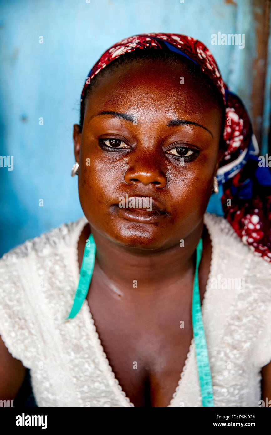 Dapaong seamstress, Togo Stock Photo - Alamy