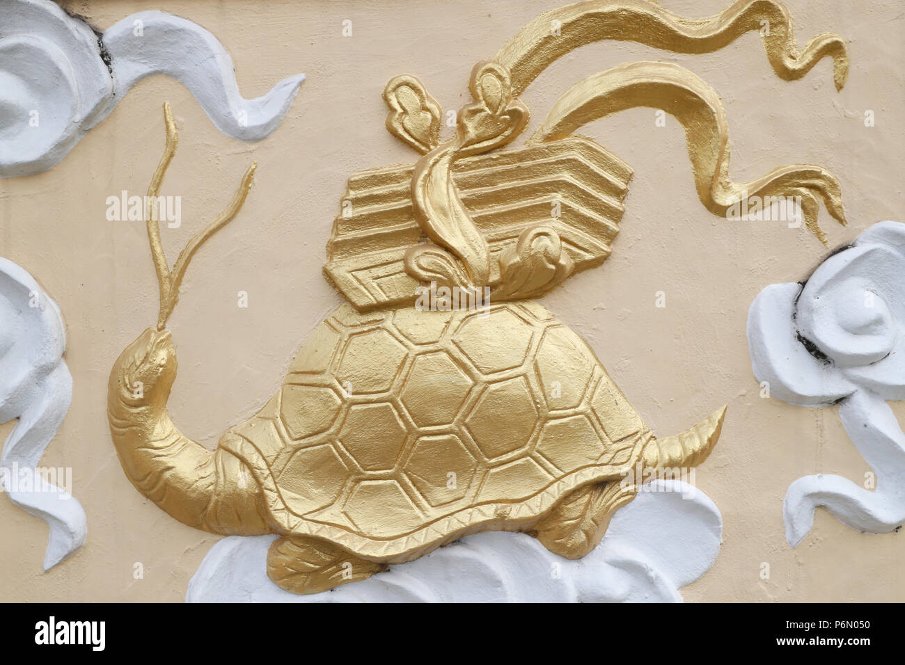 Vinh Trang Buddhist temple. The turtle a symbol of long life, health ...