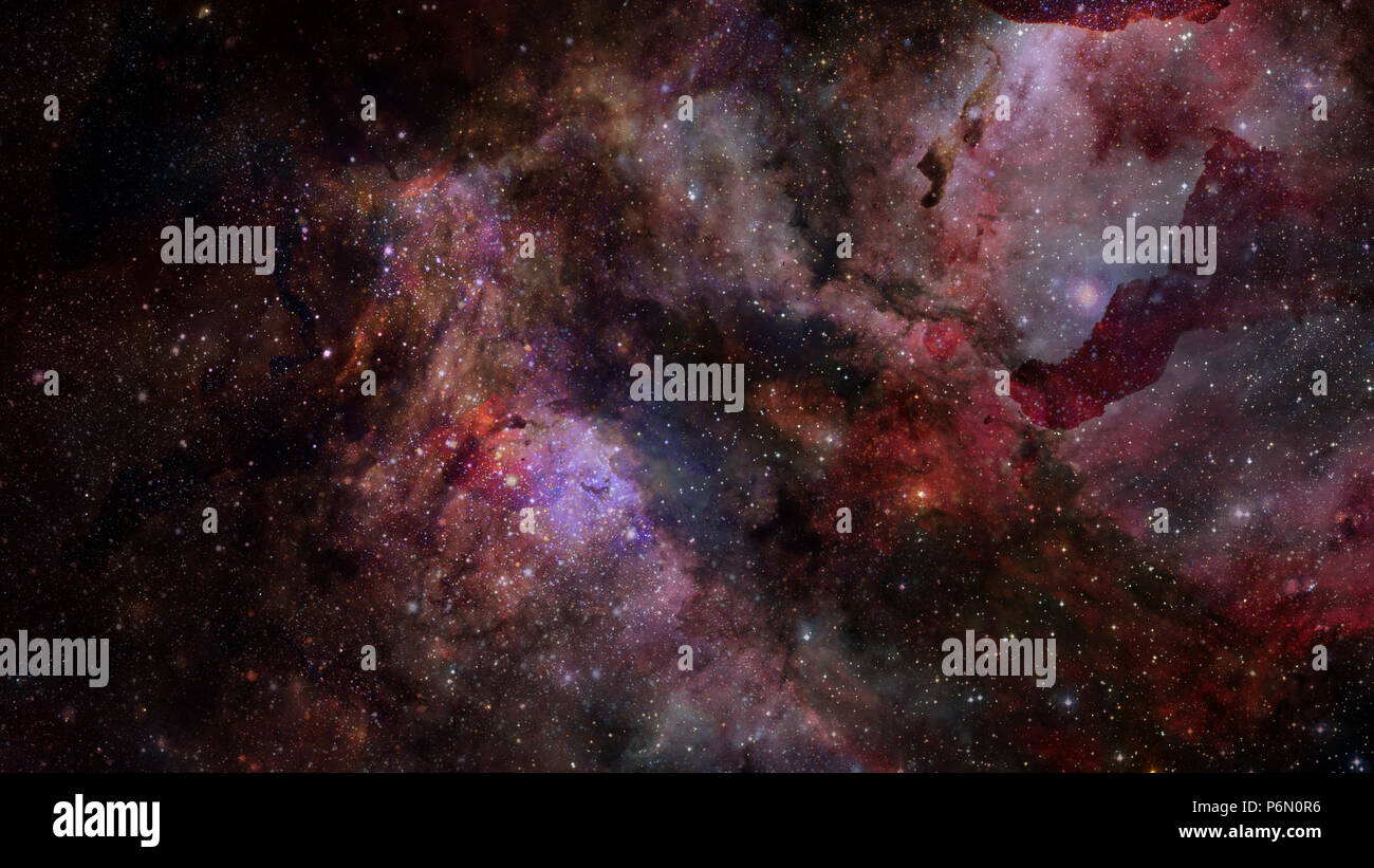 Nebula and galaxies in dark space. Elements of this image furnished by ...