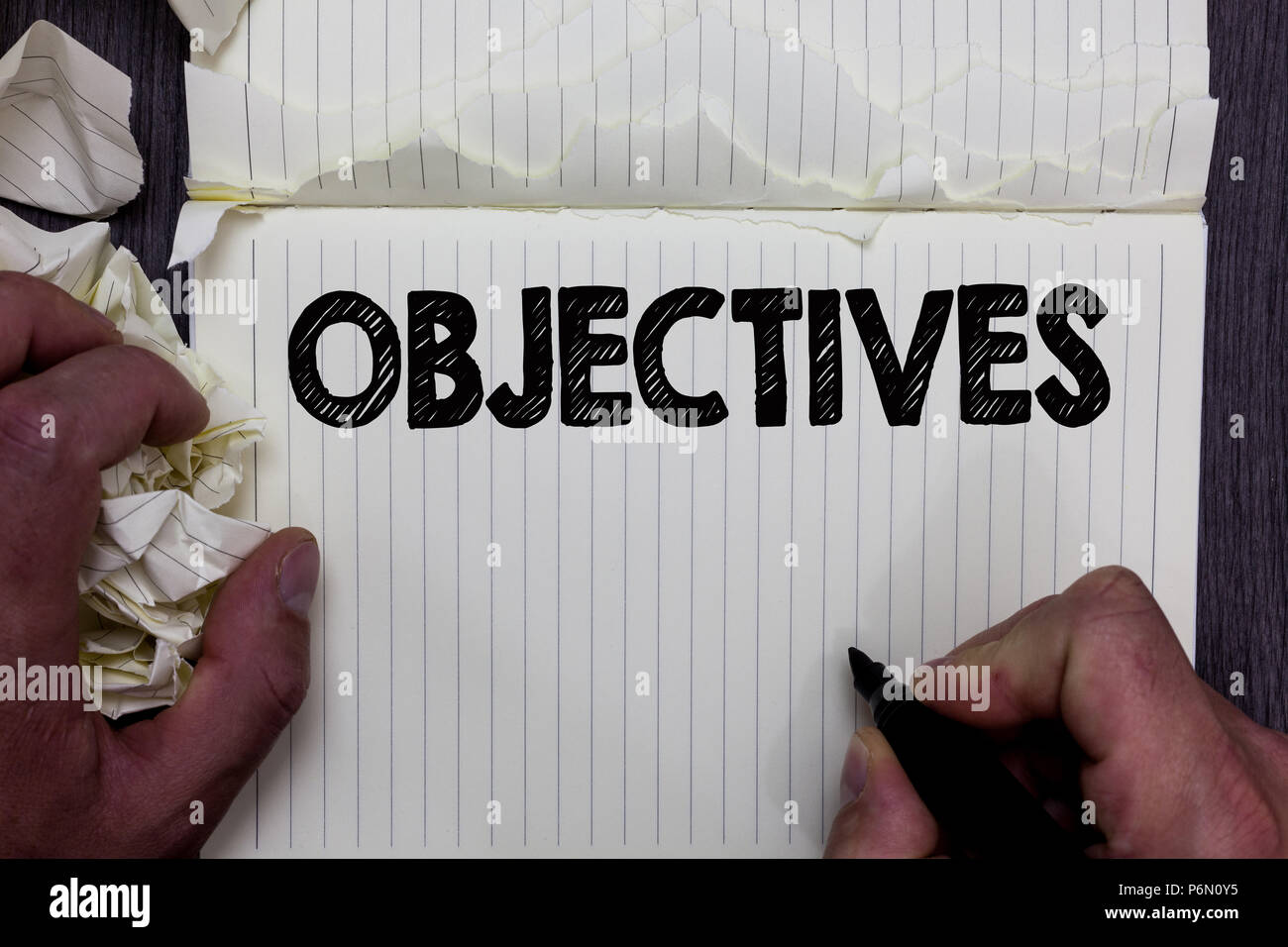 Handwriting text writing Objectives. Concept meaning Goals planned to ...