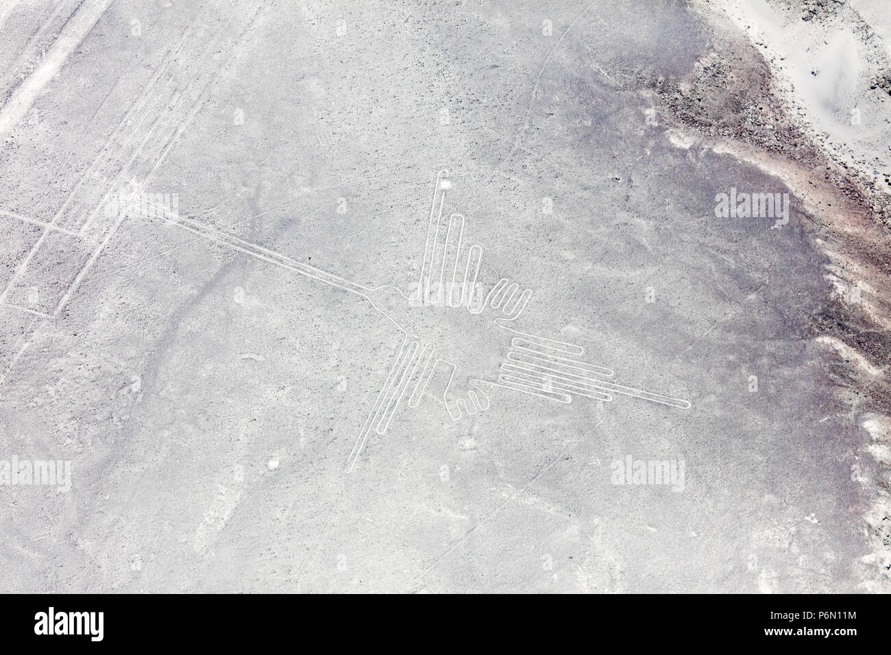 Mysterious figures Nazca desert from the aircraft Stock Photo - Alamy