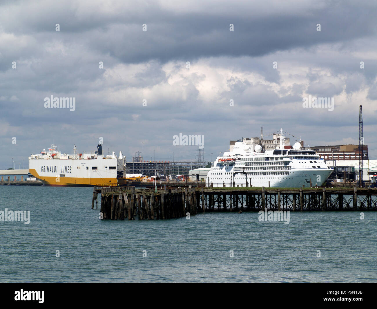View from Town Quay, Southampton, Hampshire, England, UK Stock Photo ...