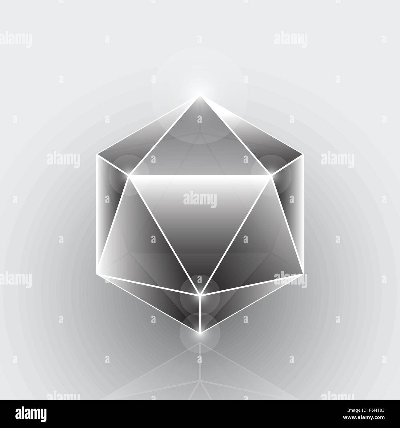 Create polygon geometric gemstone element, stock vector Stock Vector ...