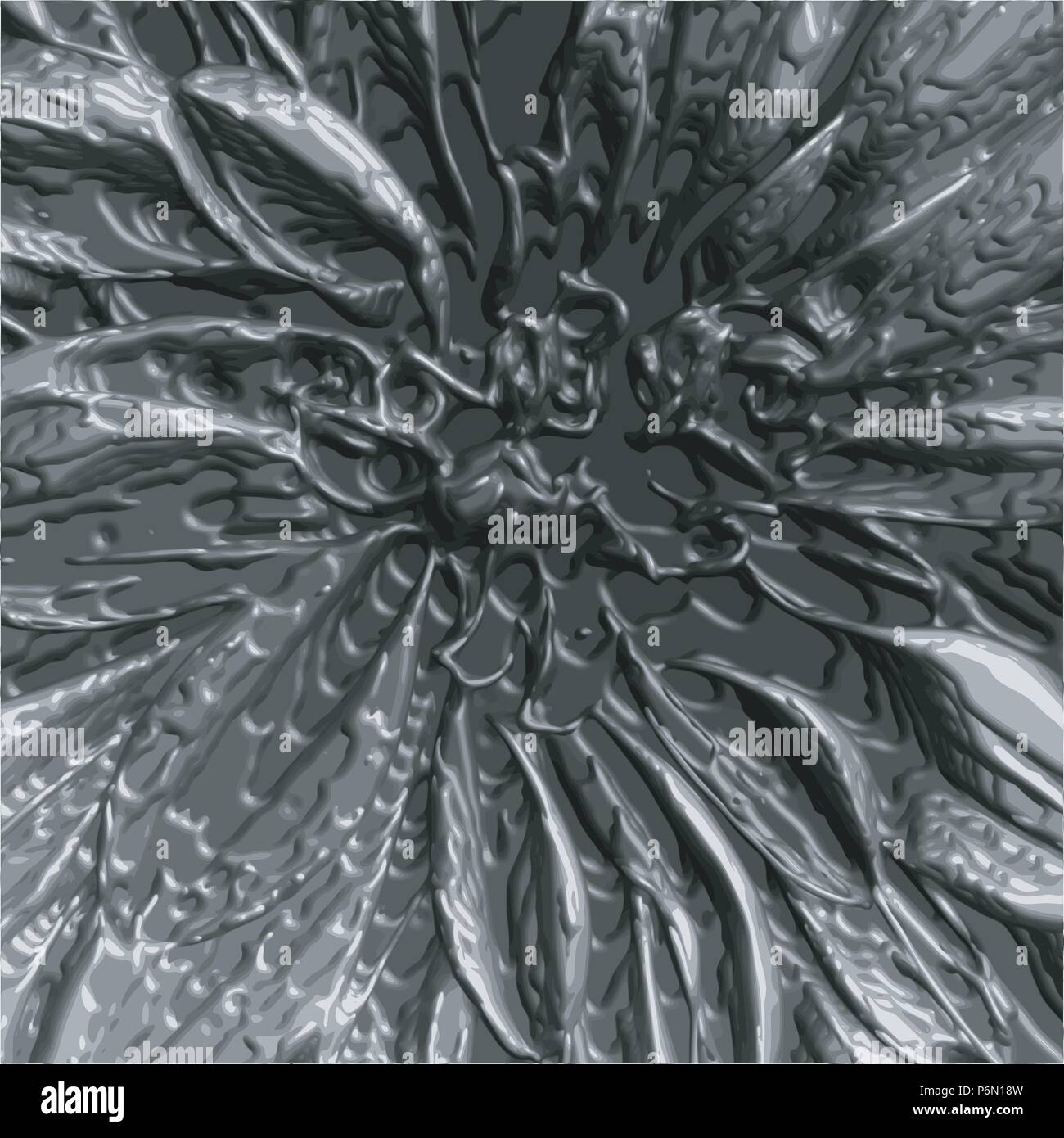 grey abstract 3d close up blossom flower background pattern, vector ...