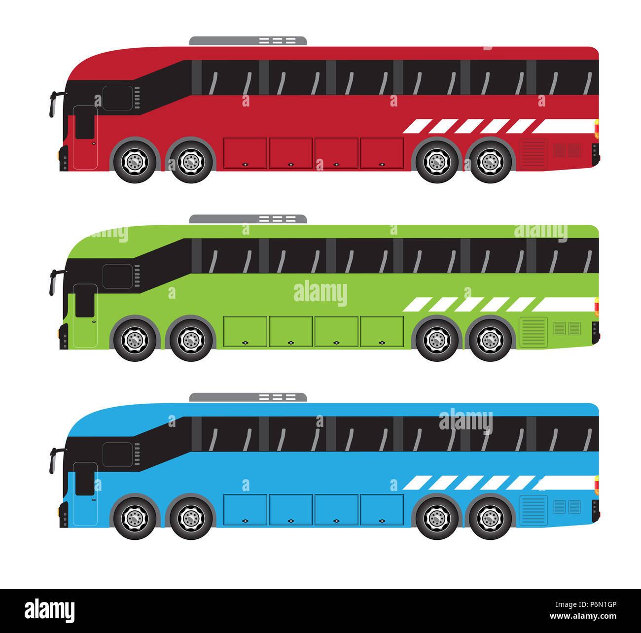 Quad axle coach or 10 Wheel Bus Vector and Illustration Stock Photo - Alamy