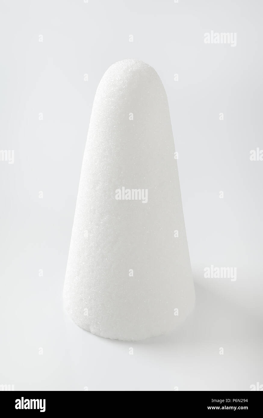 white sugar loaf or cone on white background Stock Photo - Alamy