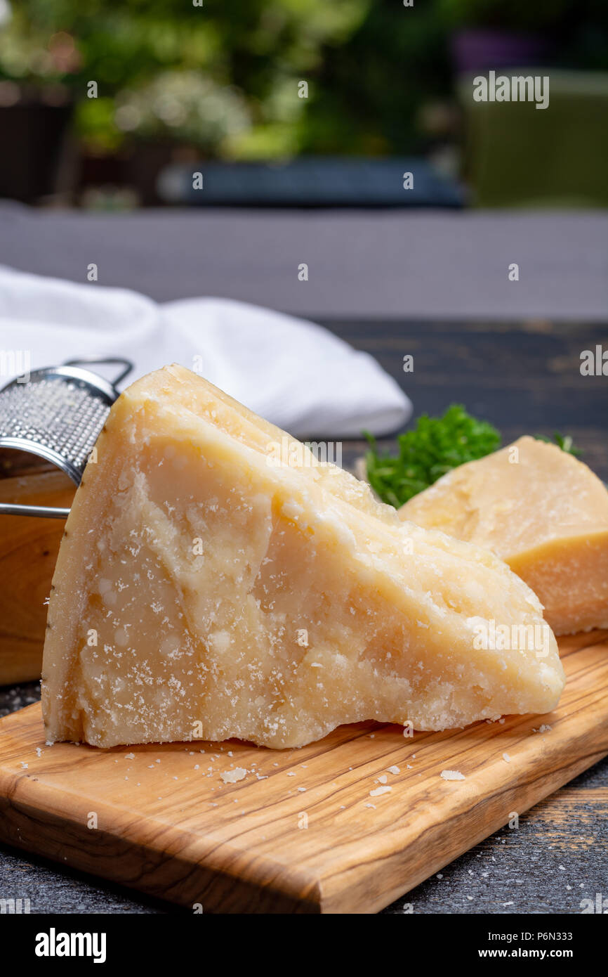 Traditional italian food - 36 months aged in caves Italian parmesan ...