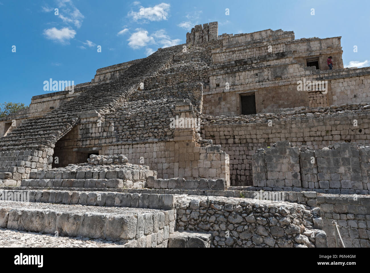 Ruins of the ancient Mayan city of Edzna near campeche, mexico Stock ...