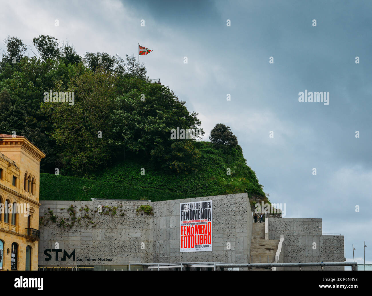 San Sebastian, Donostia, Basque Country, Spain. Monument of Christ ...