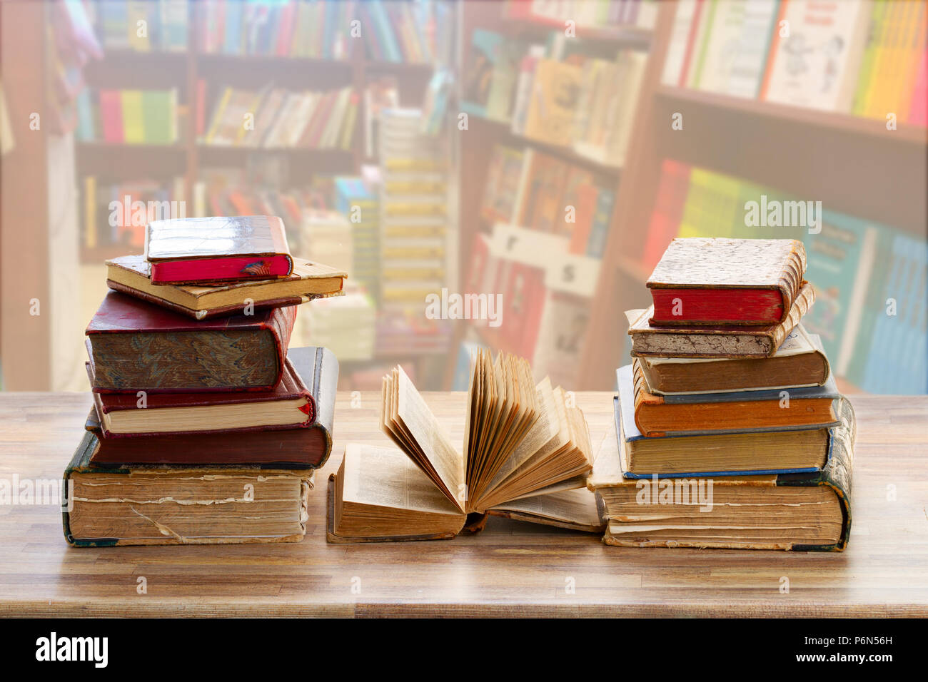 Pile of old books Stock Photo - Alamy