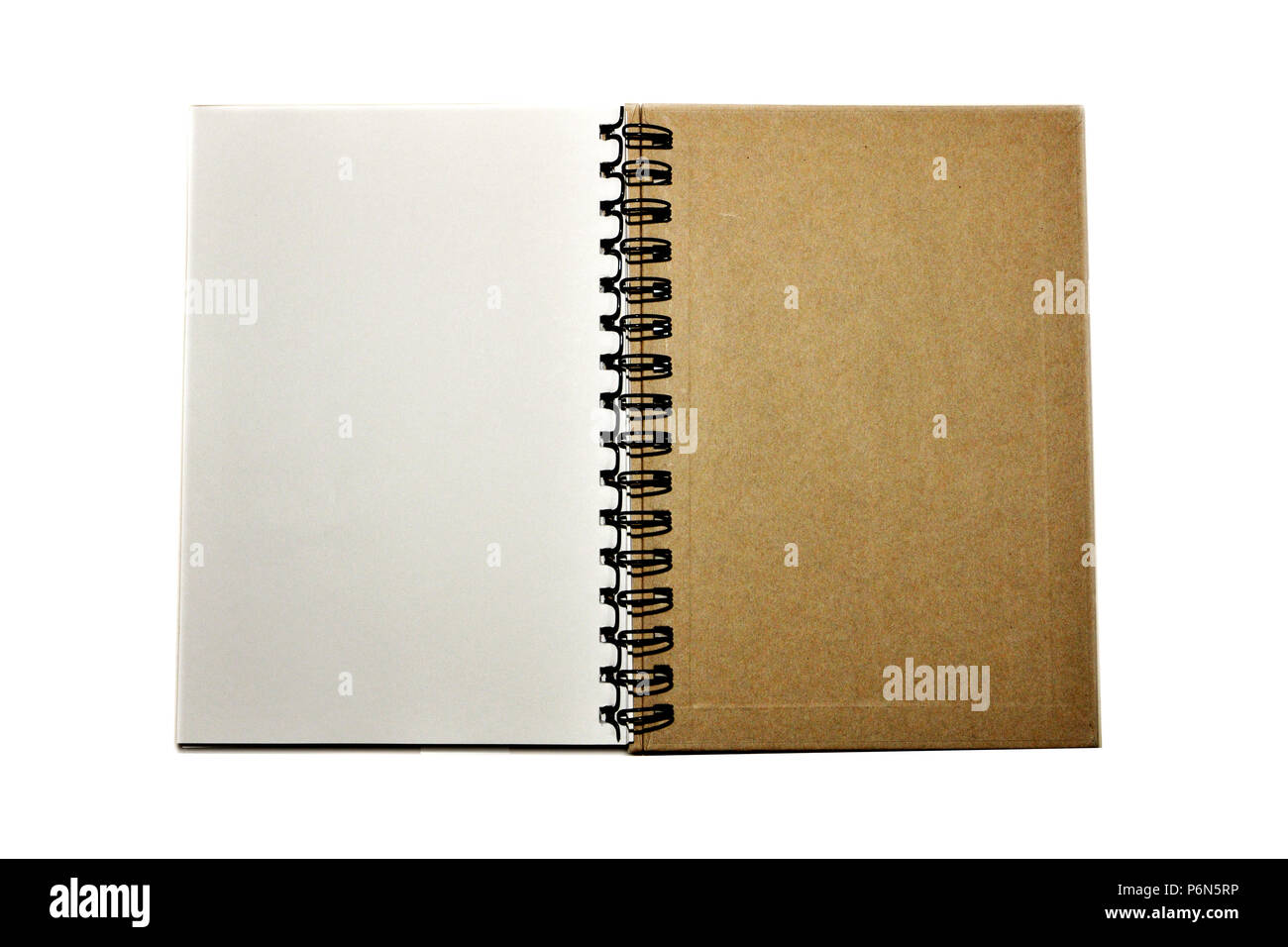 isolated open empty notebook with lined pages Stock Photo - Alamy