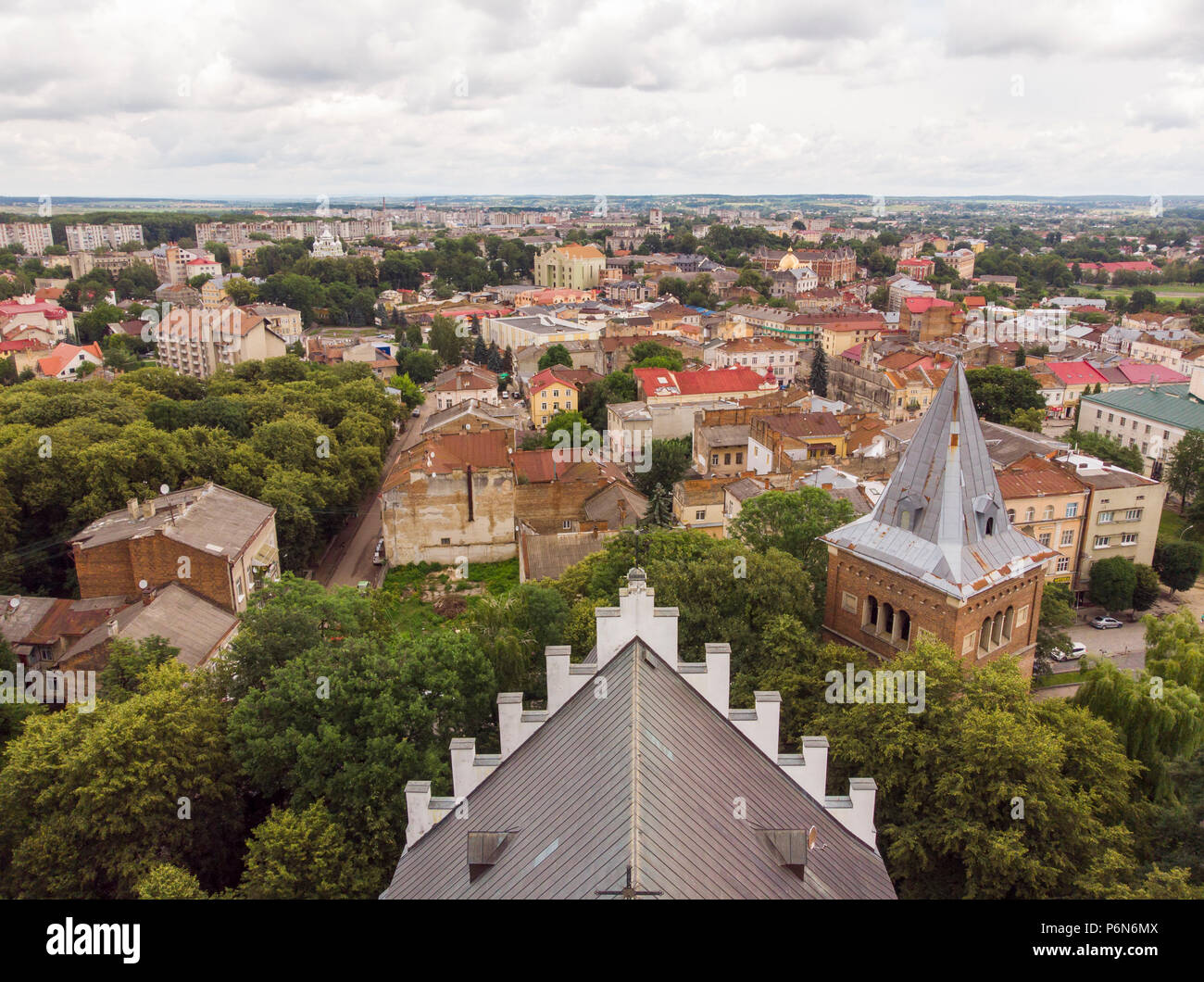 Aerial view ancient city drohobych hi-res stock photography and images ...