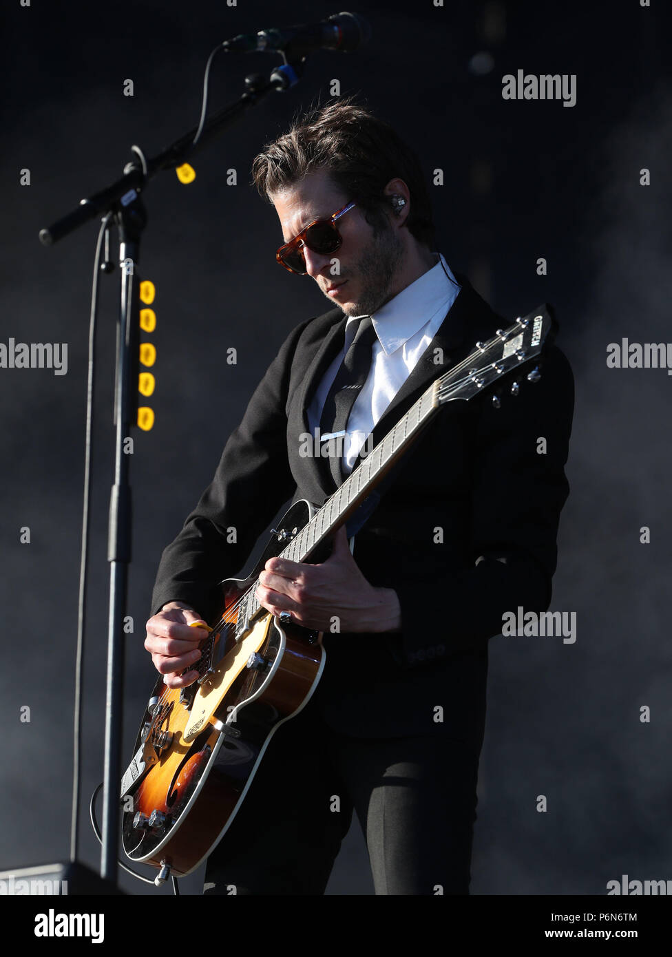 Daniel Kessler from Interpol performs on the main stage during the TRNSMT festival on Glasgow ...