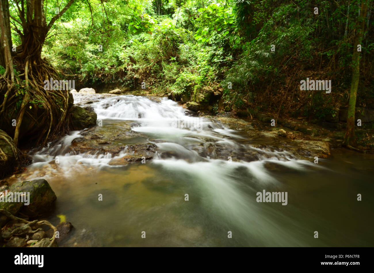 the waterfall in asia Stock Photo - Alamy