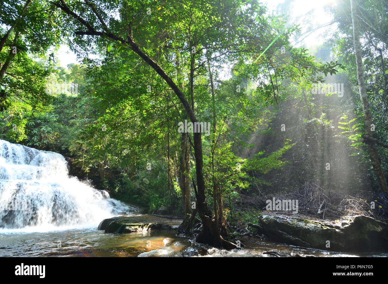the waterfall in asia Stock Photo - Alamy