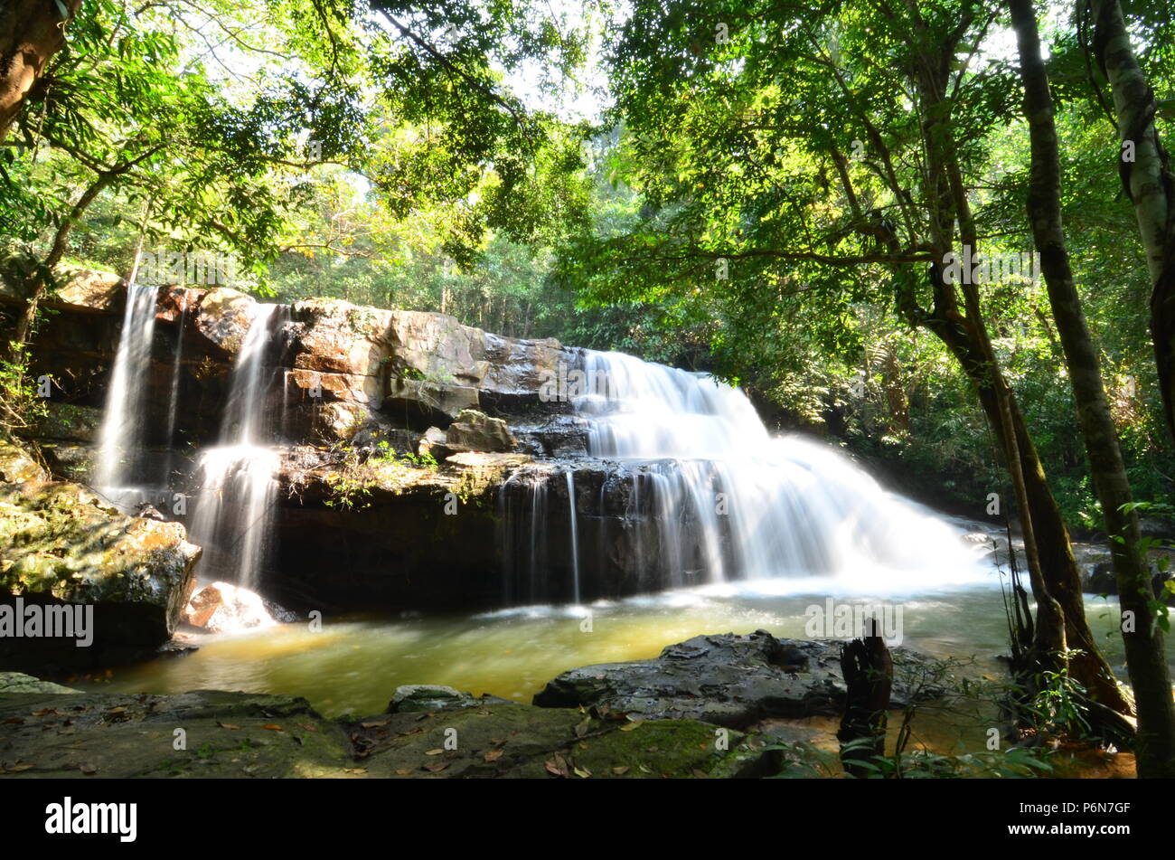 the waterfall in asia Stock Photo - Alamy