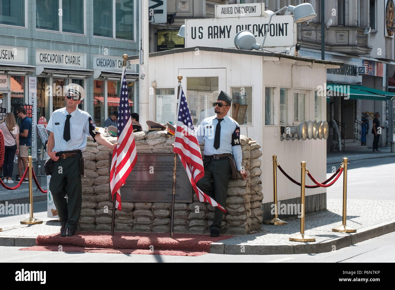 Berlin, Germany - june 2018: The Checkpoint Charlie, a former border ...