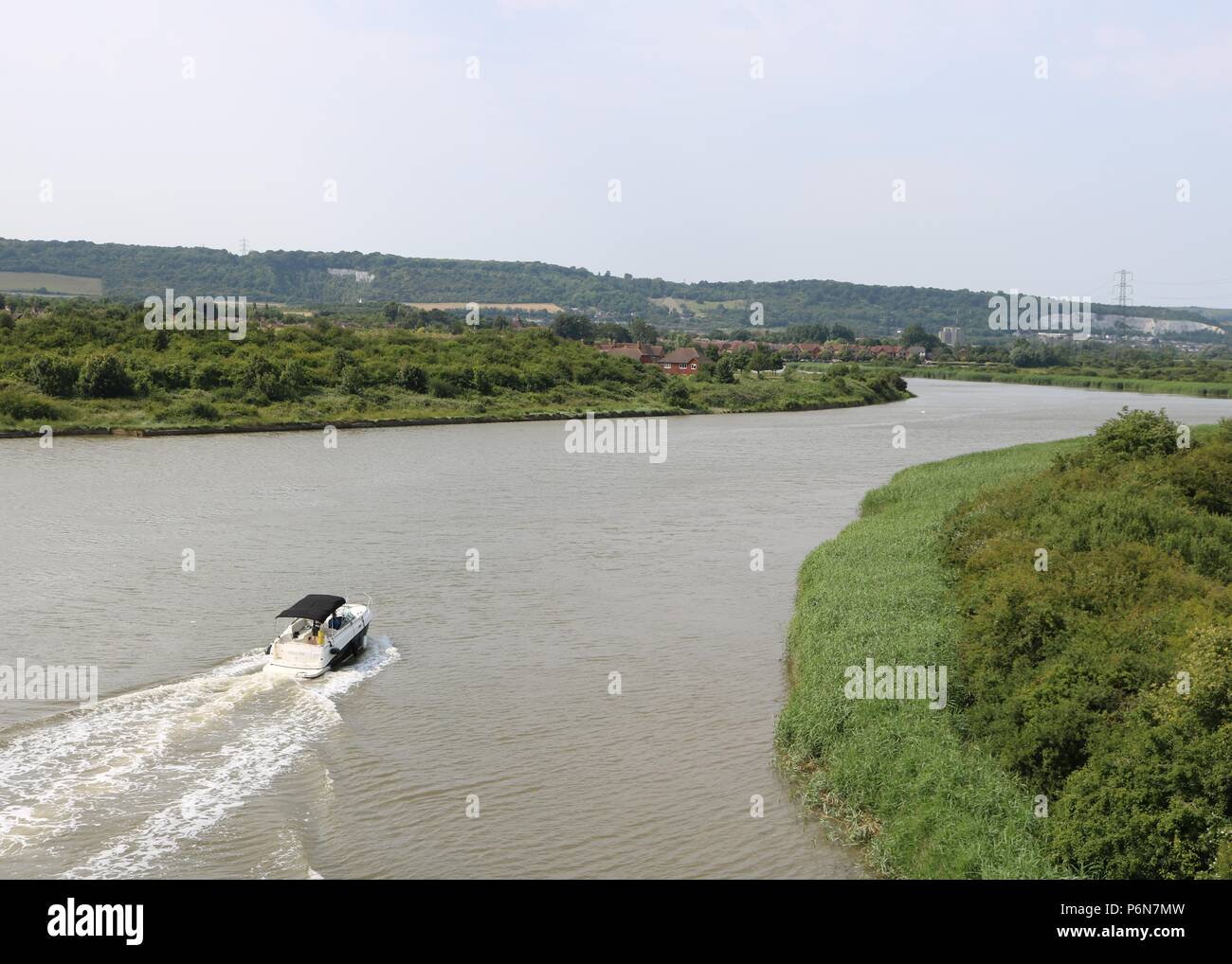 River Medway through villages , Kent Stock Photo - Alamy