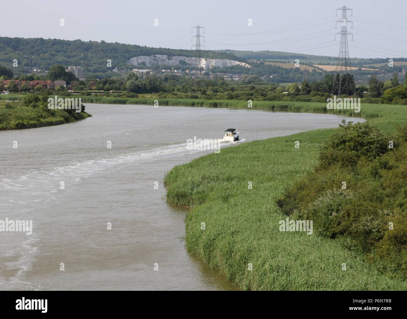 River Medway through villages , Kent Stock Photo - Alamy