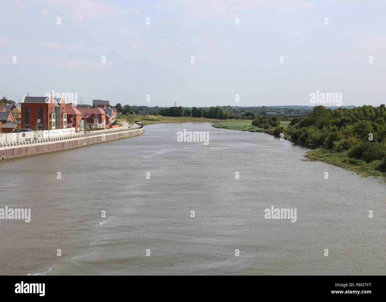 River Medway through villages , Kent Stock Photo - Alamy