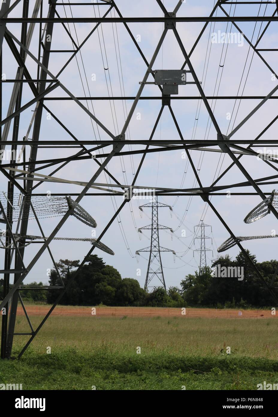 Electricity Pylons , Kent Stock Photo - Alamy