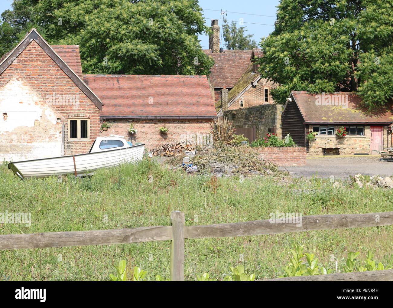 Back of Burham Court , Kent Stock Photo - Alamy