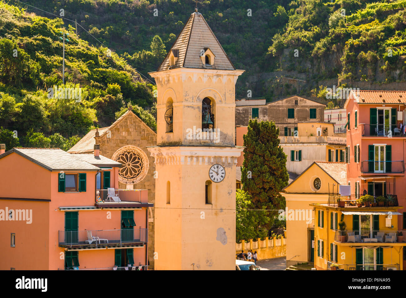 colorful houses in Italian town Stock Photo - Alamy