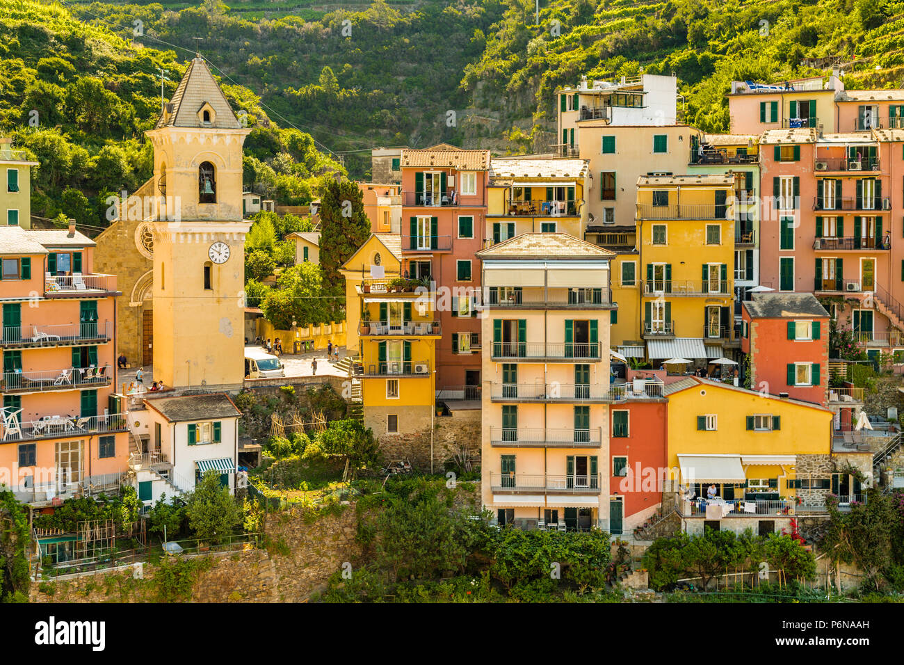 colorful houses in Italian town Stock Photo - Alamy
