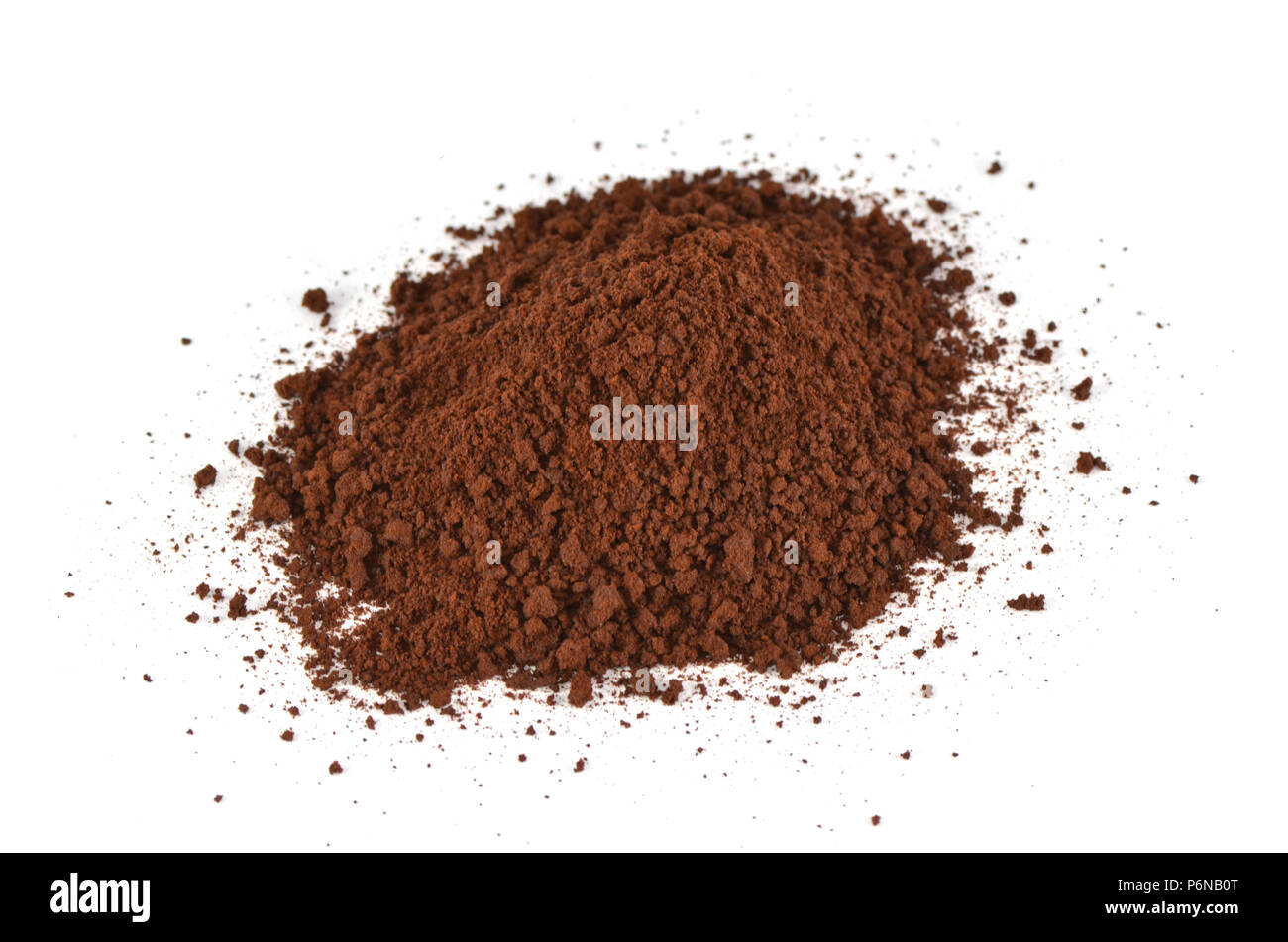 coffee powder on the white background Stock Photo - Alamy