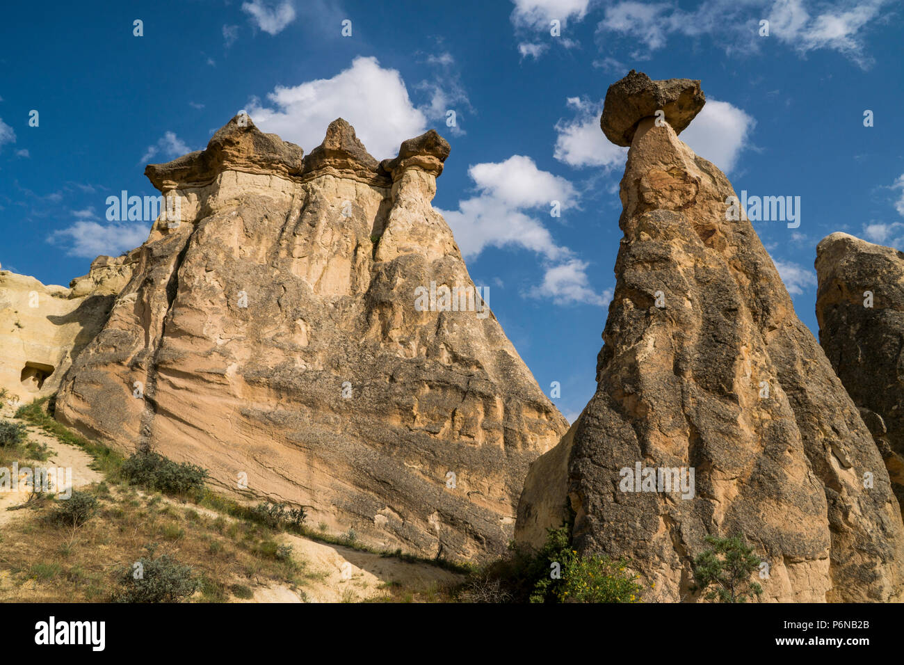 Alien Cave house of Fairy Chimneys rocks mushroom in Pasabag, Monks ...
