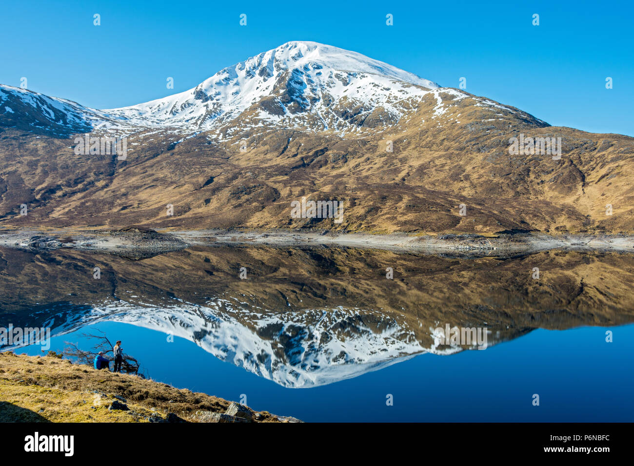 Gairich (919m) over Loch Quoich (Loch Chuaich), Glen Garry, Highland ...