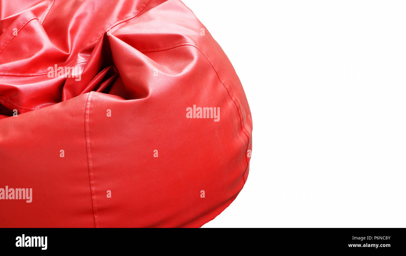 Bright Red leather Armchair isolated on white Stock Photo - Alamy