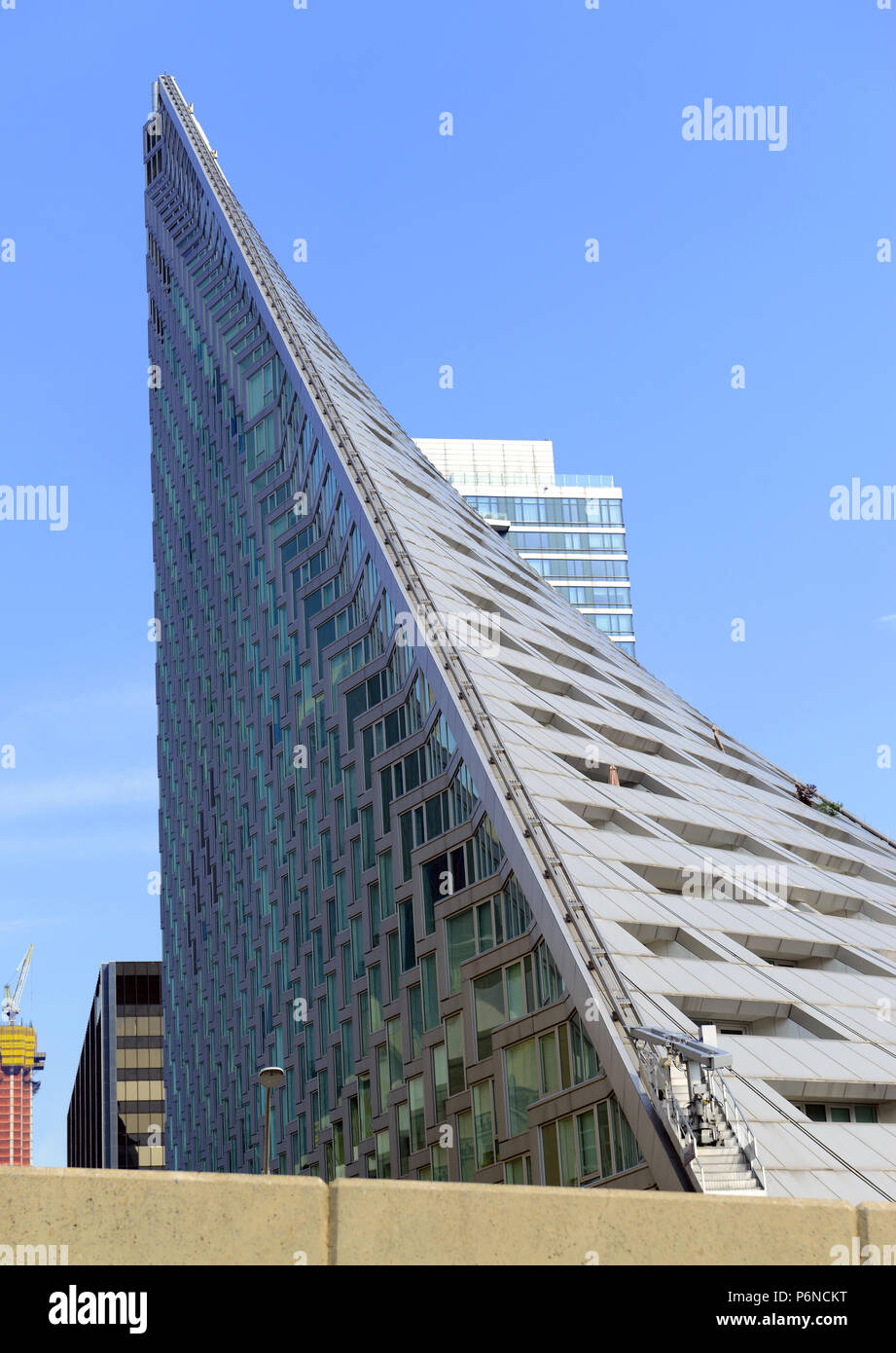 Manhattan skyline with unique luxury residential apartment building ...