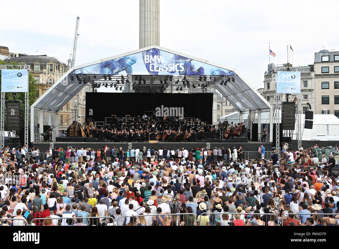 Sir Simon Rattle And Major Of London at the people's concert Trafalgar ...