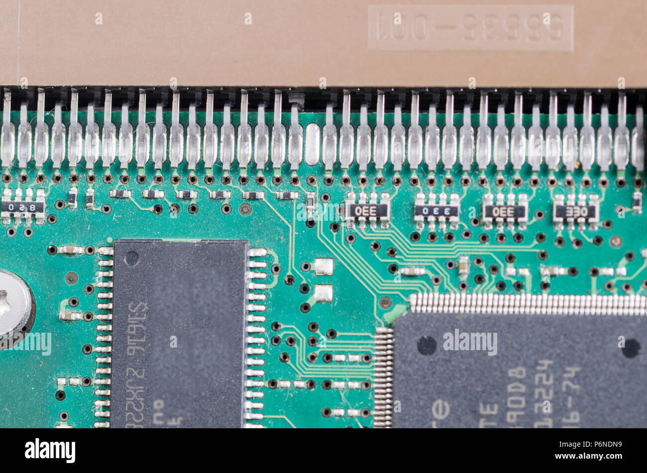 macro shot of the back side of a circuit board Stock Photo - Alamy