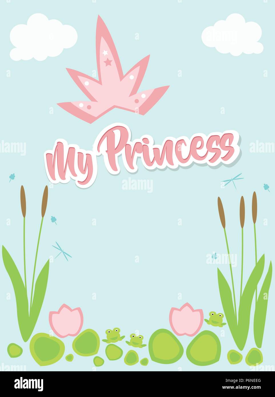 Princess pink frame hi-res stock photography and images - Alamy