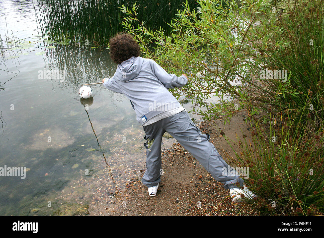 water safety, children playing near open water Stock Photo - Alamy