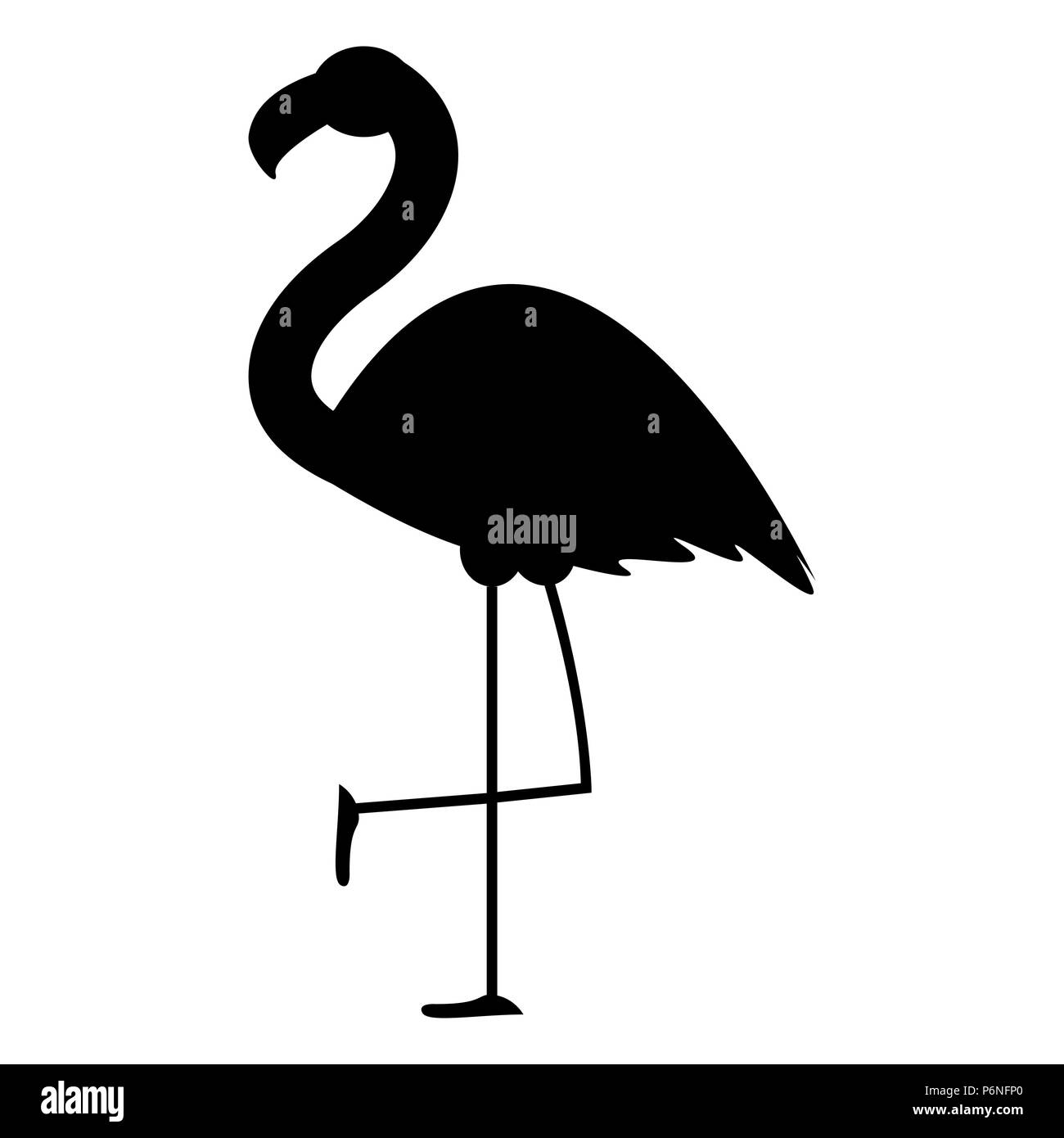 Cute Pink Flamingo Icon Vector Illustration Stock Vector Image & Art ...