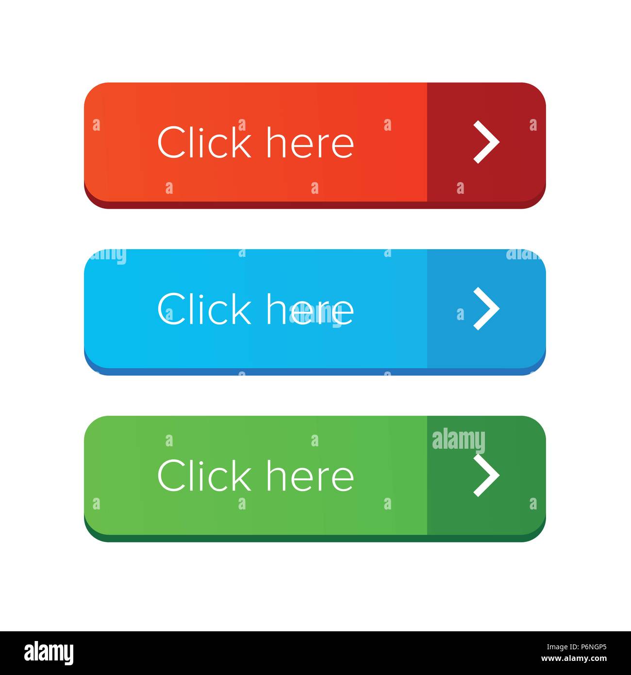 Click Here web button set Stock Vector Image & Art - Alamy