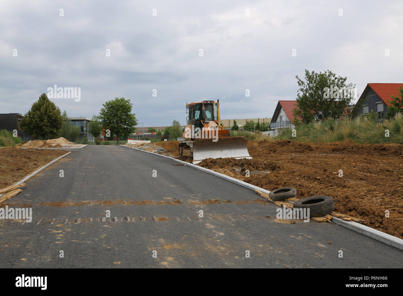 A road has been built and utility line have been laid for the ...