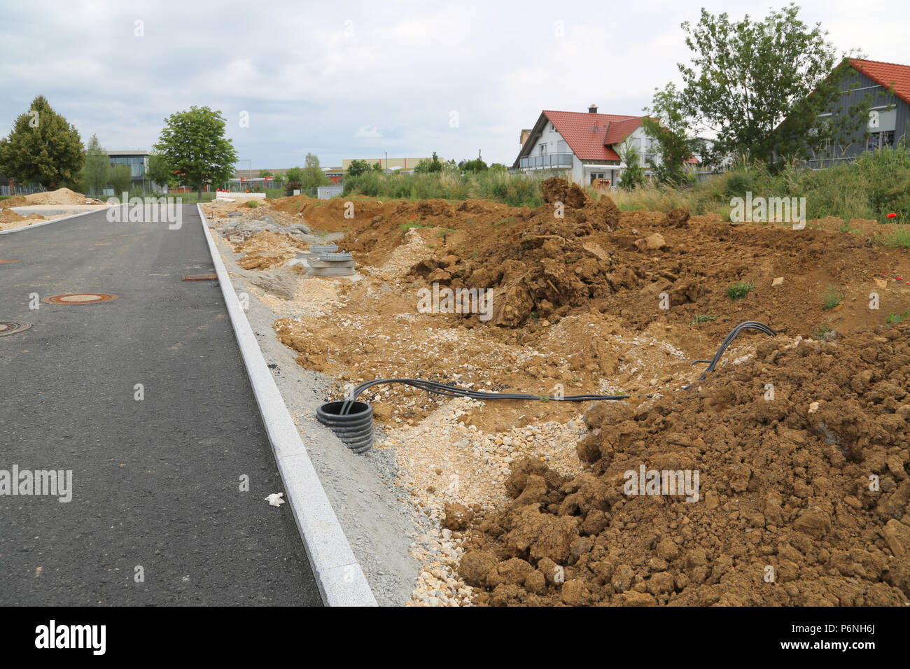 A road has been built and utility line have been laid for the ...