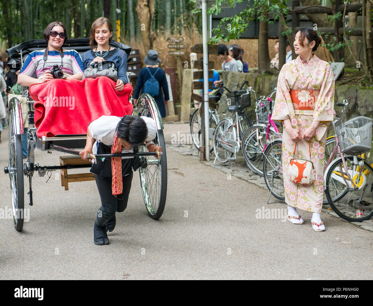 Pulled rickshaw japan hi-res stock photography and images - Alamy