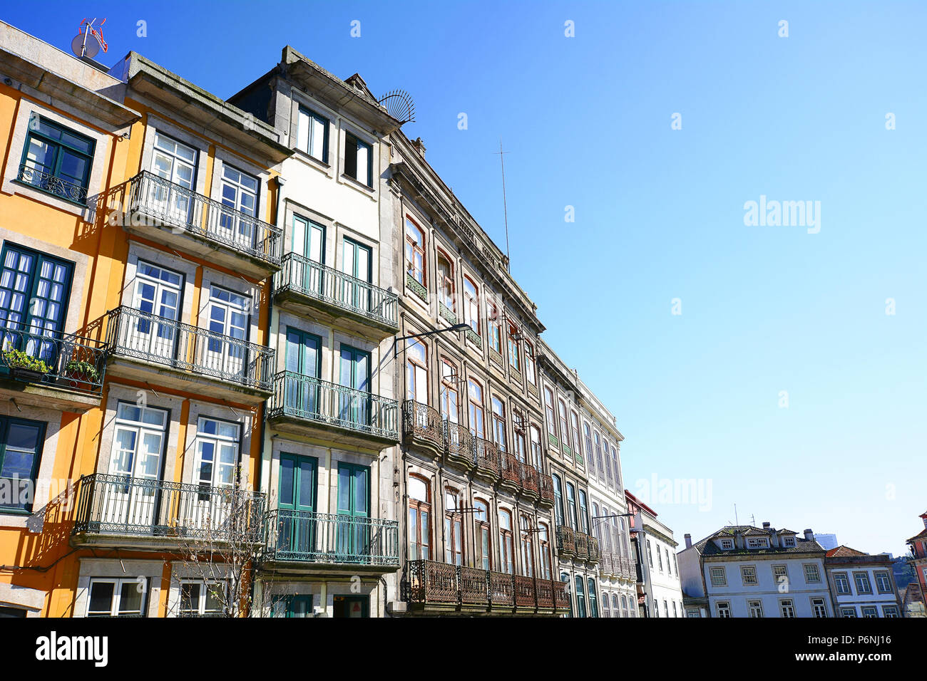 Facade of beautiful buildings with sky. Outdoors Stock Photo - Alamy