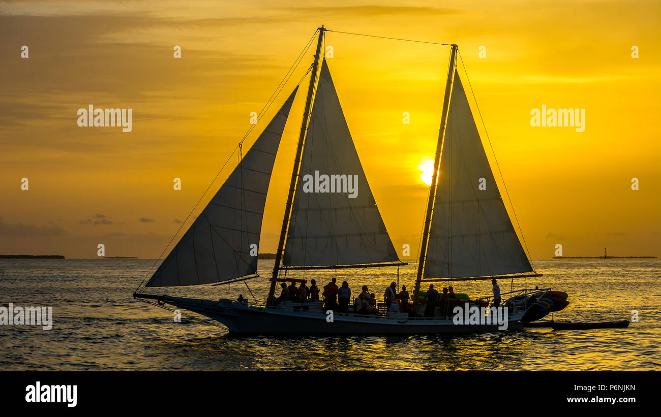 Key West Florida sunset Stock Photo - Alamy