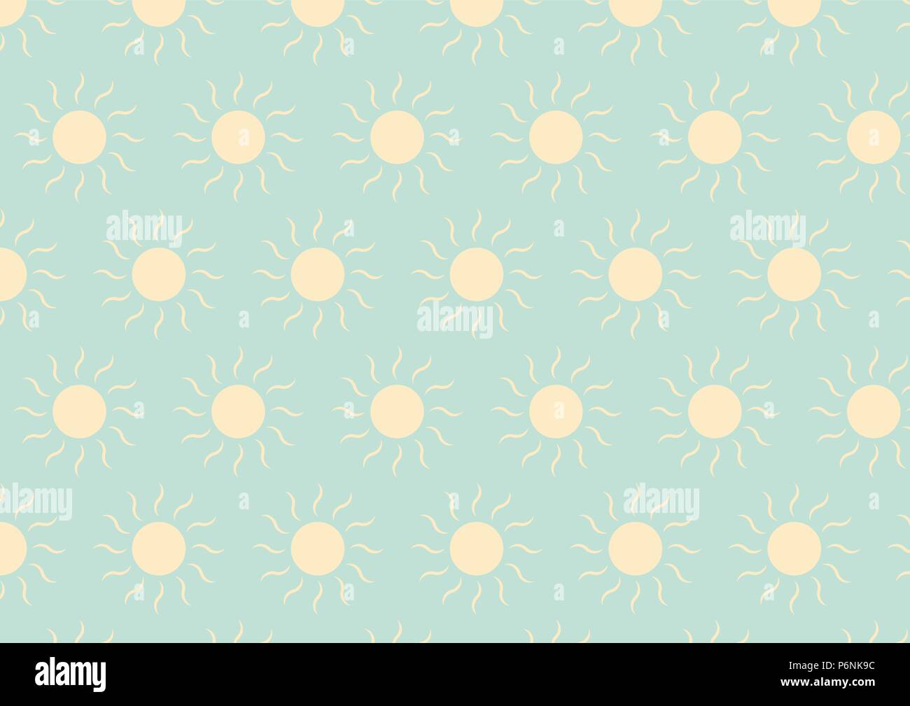 Soft yellow sun on soft green color in pastel style Stock Vector Image ...