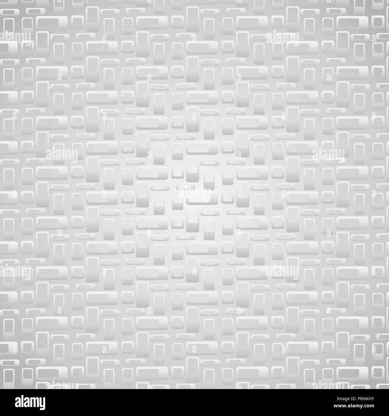 Silver rounded corner rectangle pattern on pastel background. Abstract ...