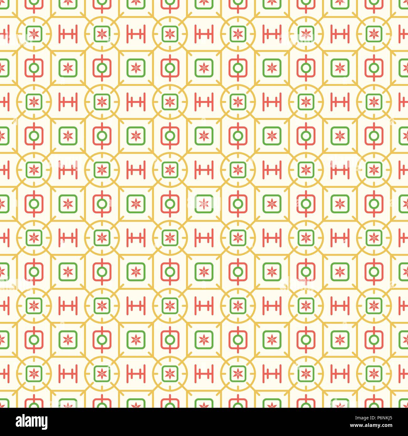 Yellow geometric rounded corner rectangle and square and flower and ...