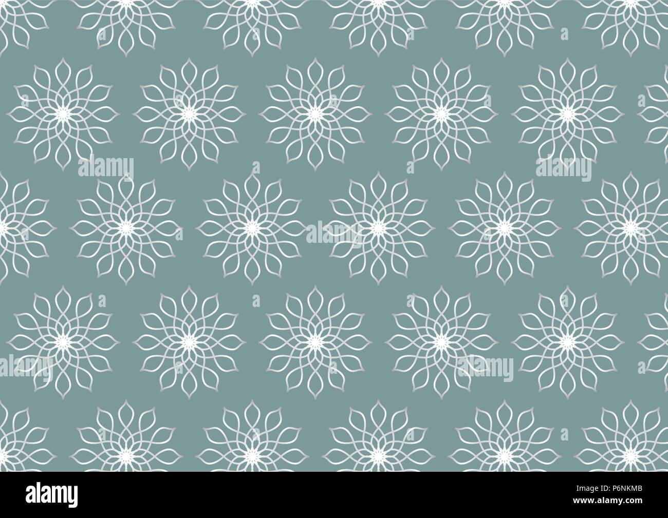 Classic silver flower pattern on pastel color background. Luxurious and ...