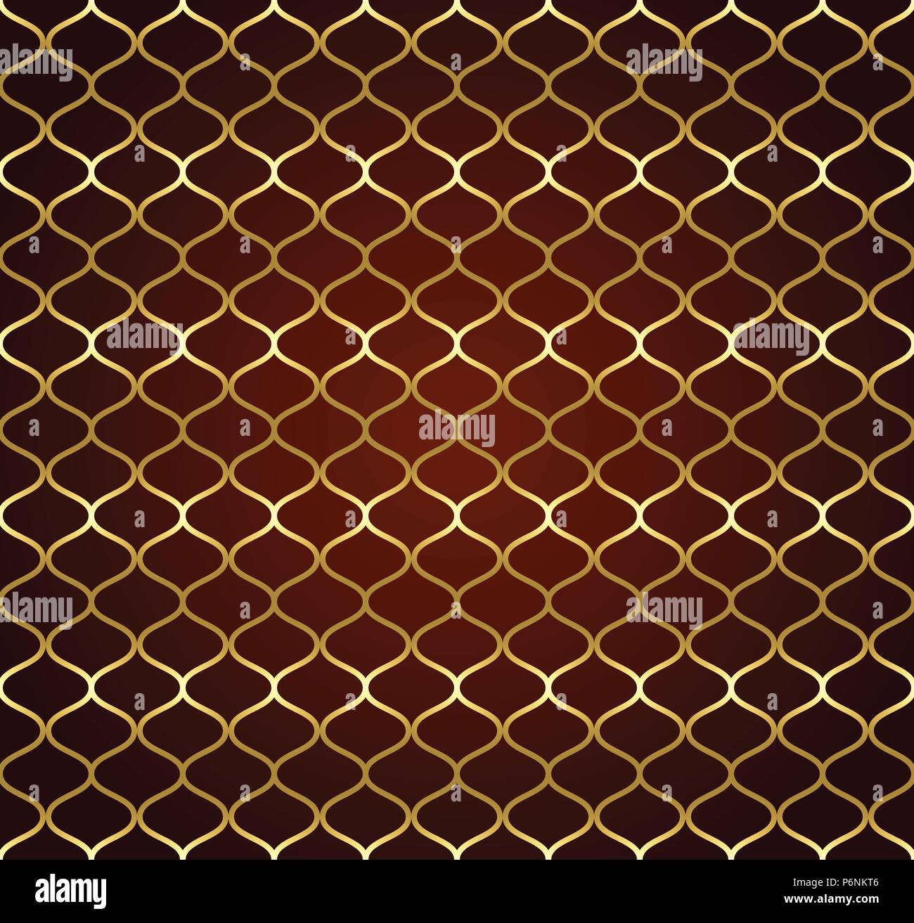 Gold Sweet mesh seamless pattern on pastel background. Vintage snake ...